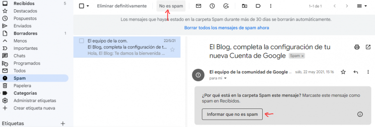 El spam en el correo electrónico
